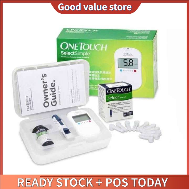 diabetes monitoring kit Glucometer Set : One Touch Select Simple Blood ...
