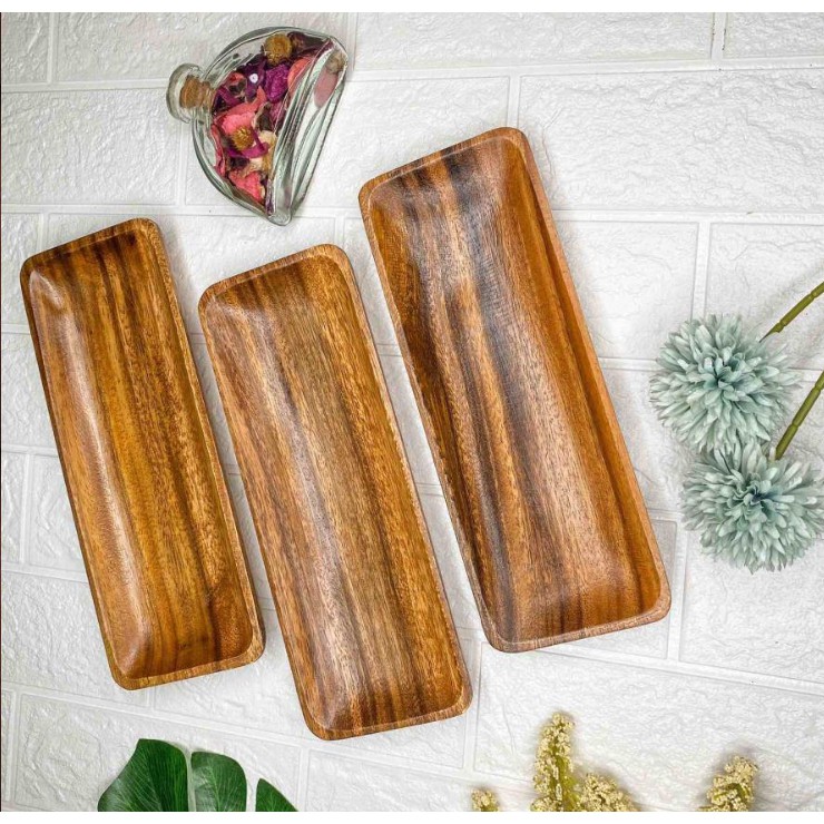 Rectangle Wooden Plate || Made of Acacia Wood | Shopee Philippines
