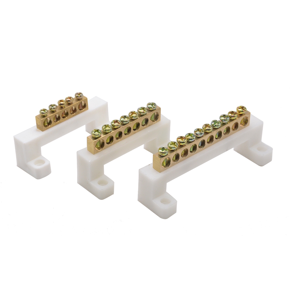 1Pcs Barrier Terminal Strip Bar Block Zero Line 5 7 10 Position Copper ...
