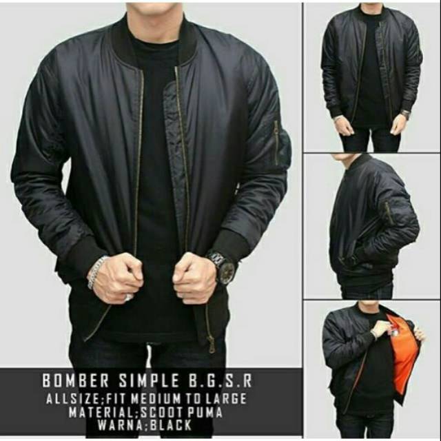 Men's Black Bomber Jacket | Shopee Philippines