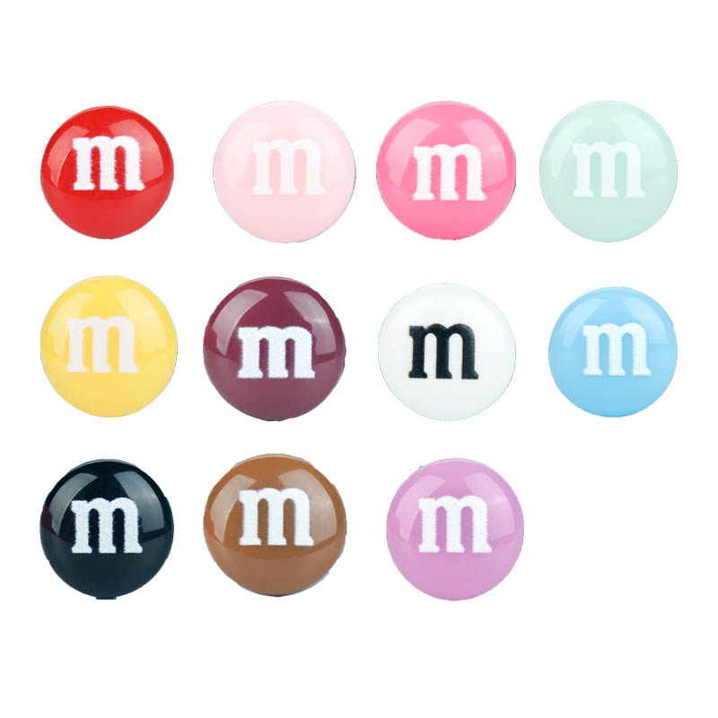 Cartoon Letters M jbitz design Chocolate Candy Jibitz Charm M&M Beans ...