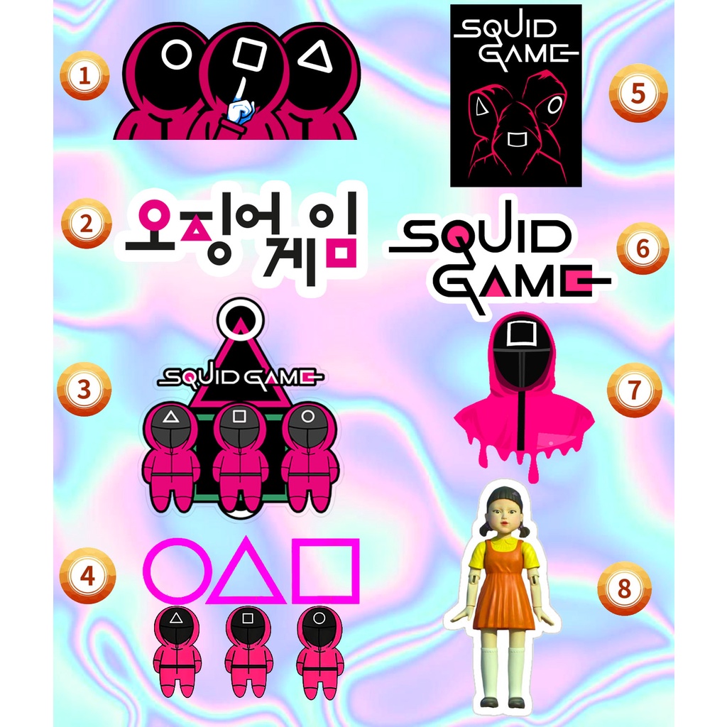 Squid Game Sticker Inspired Fadeproof Waterproof | Shopee Philippines