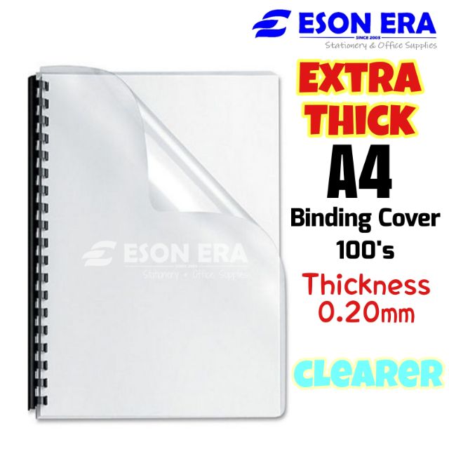A4 PVC Clear Binding Cover 100pcs/Pack Rigit Sheet Cover Card Plastic ...