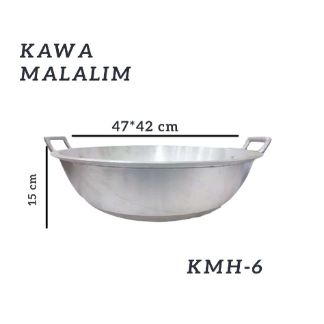 Kawa Makapal / Kawali double handle ALUMINUM Frying fan thick Malalim ...
