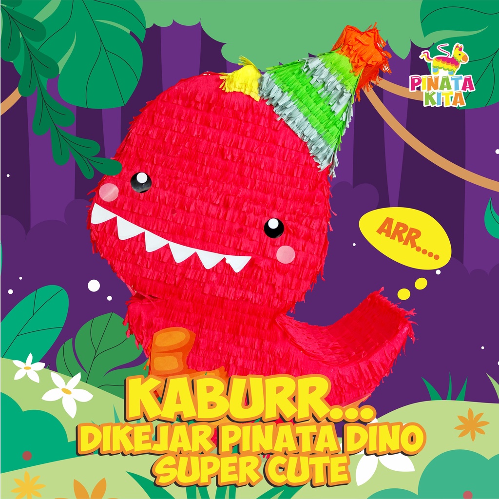 Pinata dino / Red dino pinata / Dinosaur pinata / pinata Red Dinosaur ...