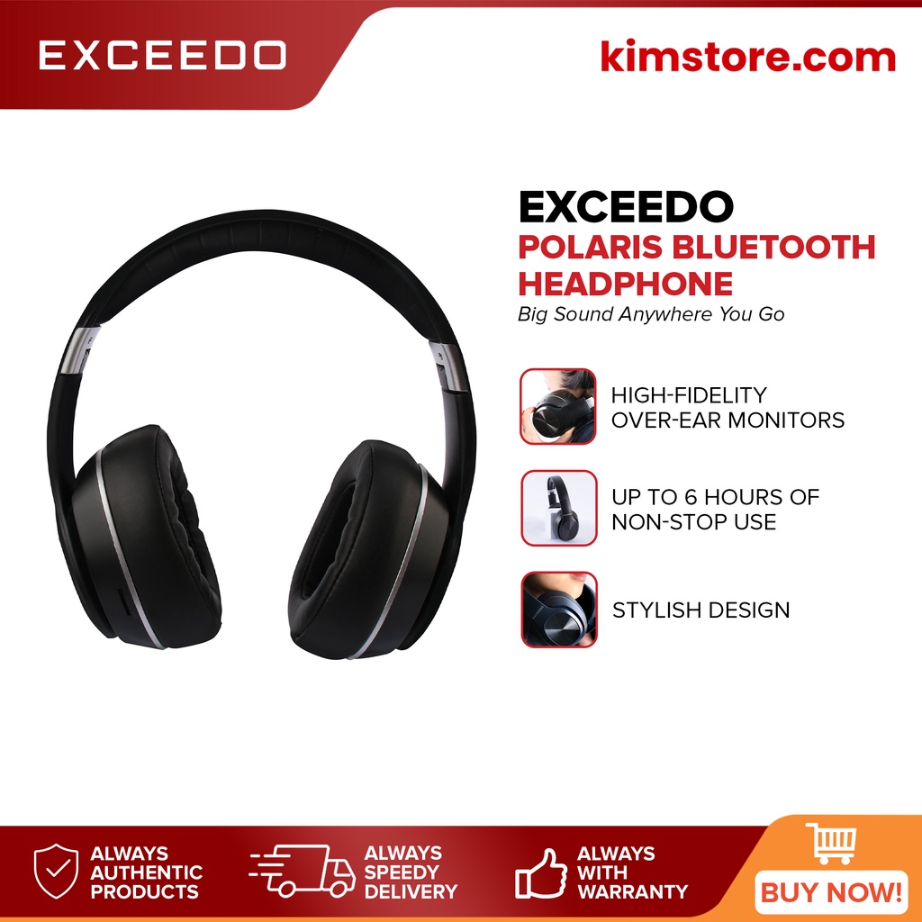 Exceedo Polaris Bluetooth Headphone USB Charging Microphone | Shopee ...