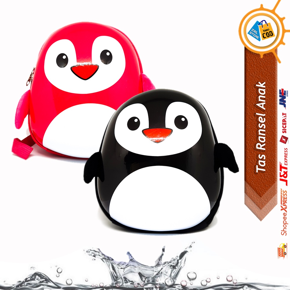 Cute Cartoon Children's School Backpack Penguin Character | Shopee ...