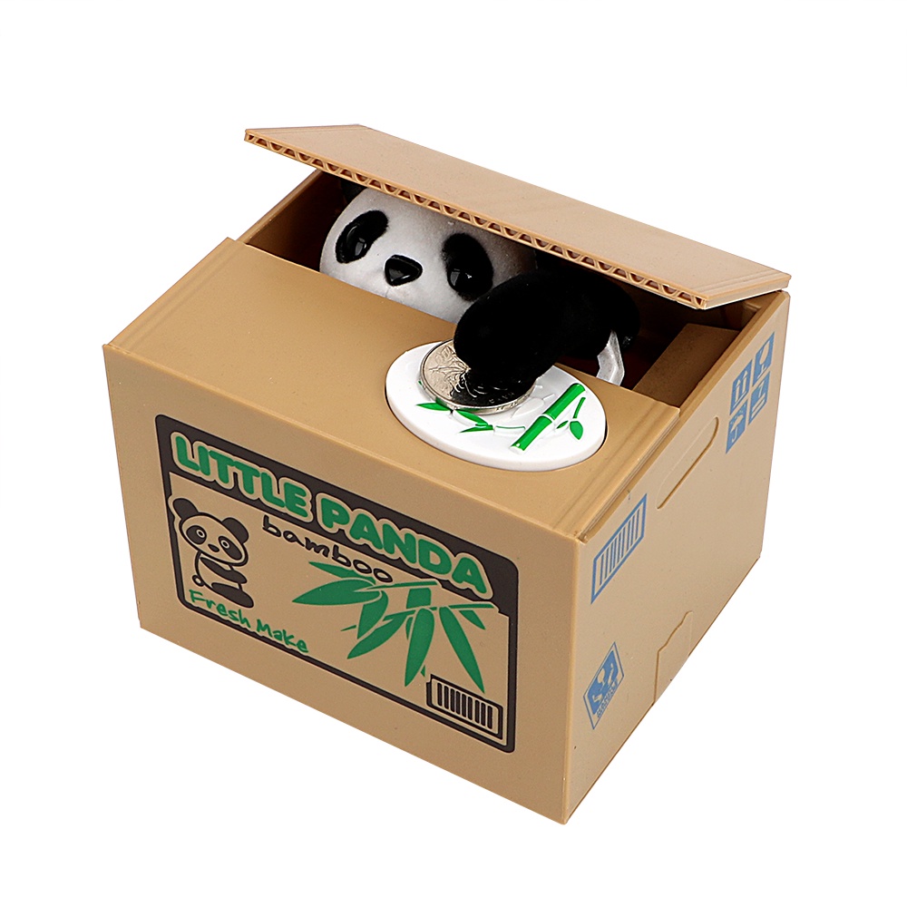 Kids Gift Money Saving Box Electronic Money Boxes Automated Panda Cat ...