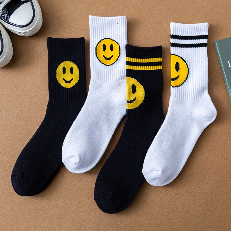 Korean Drew Socks Iconic Socks Drew House Smiley Face Fashion Socks ...