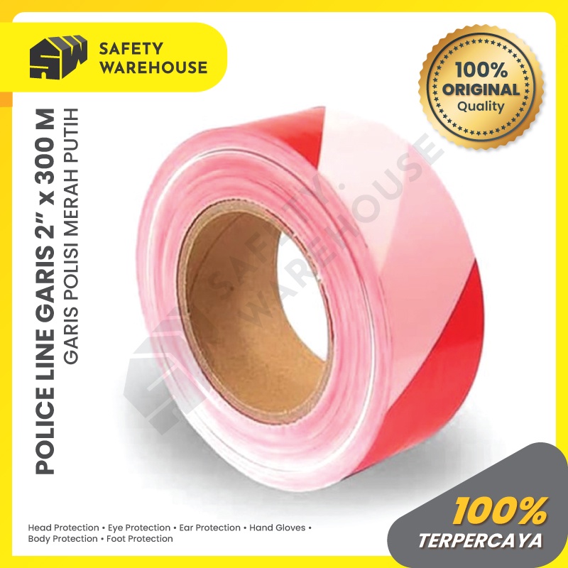 PUTIH MERAH Police Line/Police Line/Barricade Line Red White 2 inch x ...