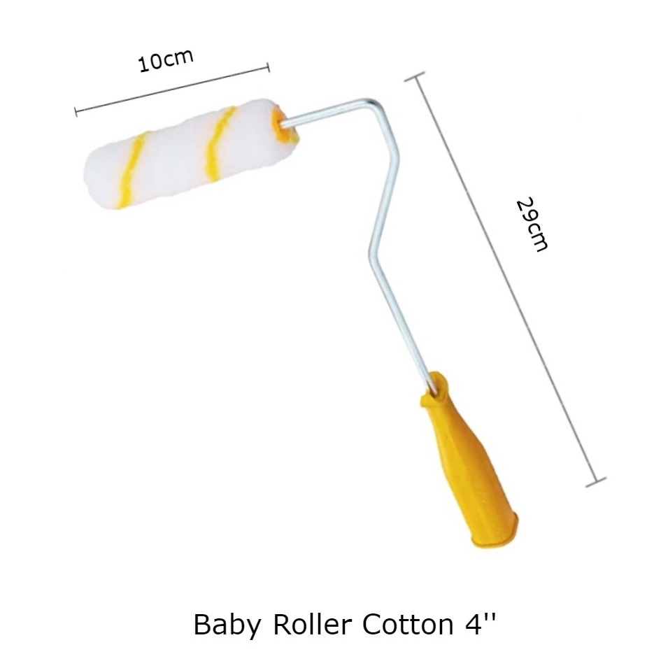 Roller paint roller Cotton and Foam With Handle (10pcs) | Shopee ...