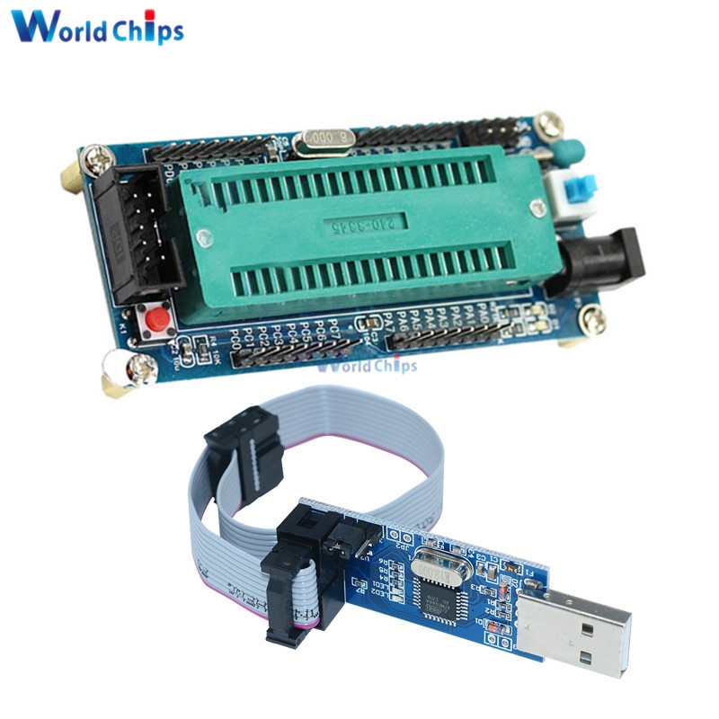 AVR ATMEGA16 Minimum System Board ATmega32 Development Board + USB ISP USBasp Programmer ISP ...