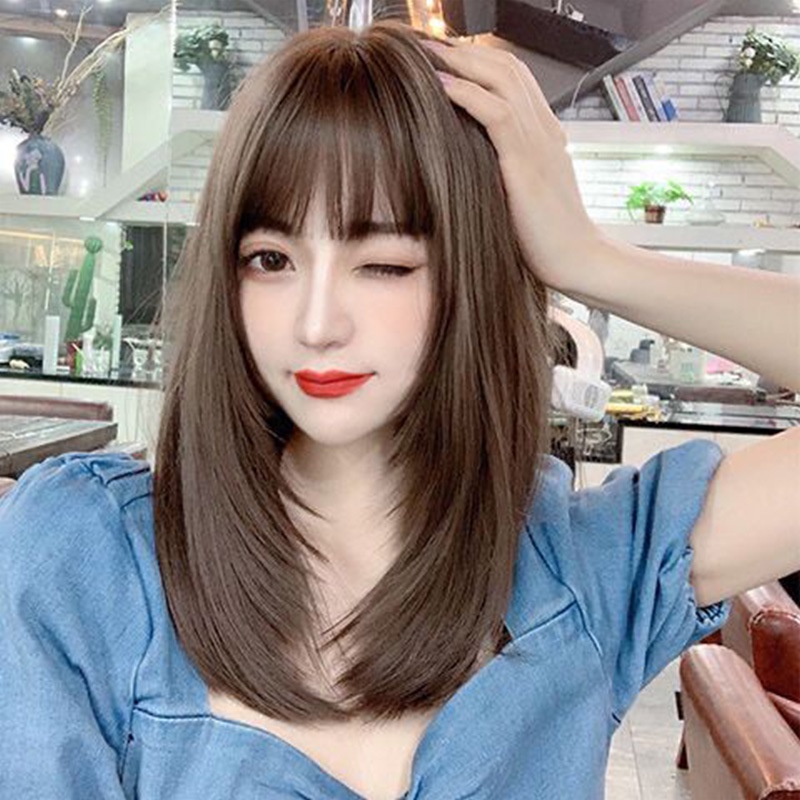 Daixiu wig dx-k1233 female long hair net red cartoon bangs full head ...