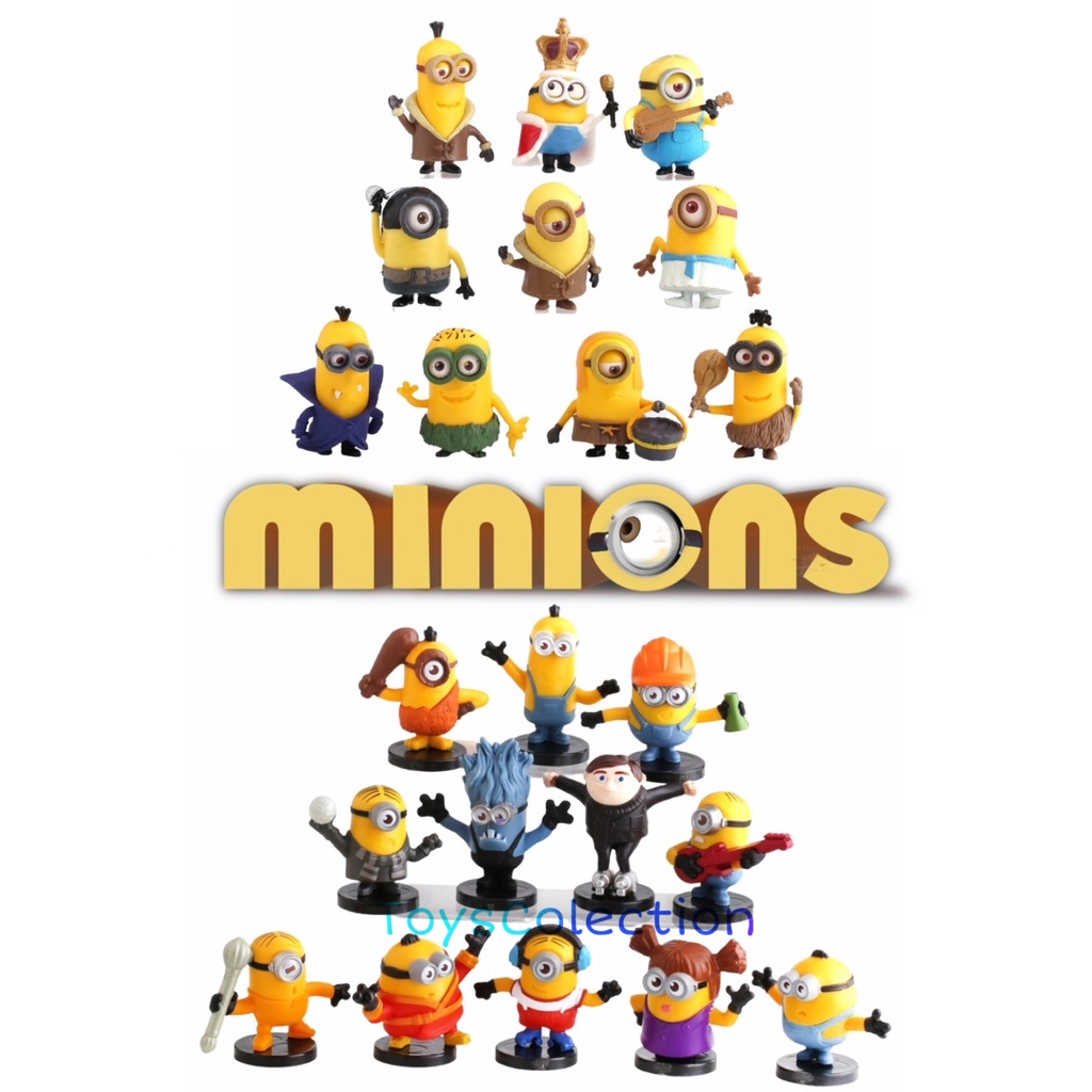 Action FIGURE MINIONS DESPICABLE ME SET 10 / 12 PCS CAKE TOPPER TOY ...