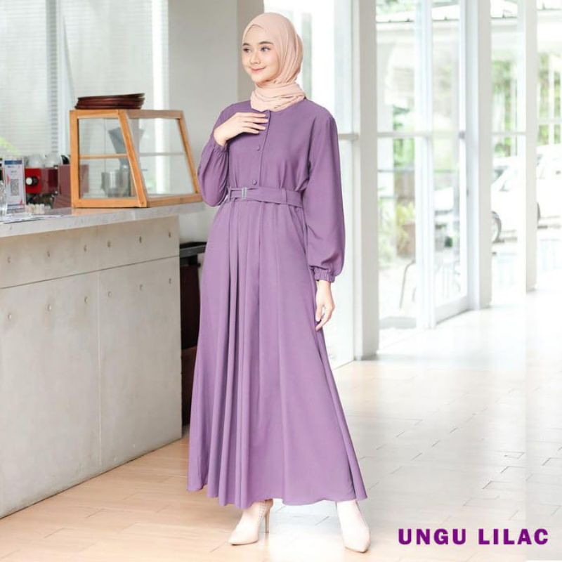 Gamis NADYA BELT Brocade Tille DRESS MANGGO CREPE PREMIUM Latest GAMIS ...