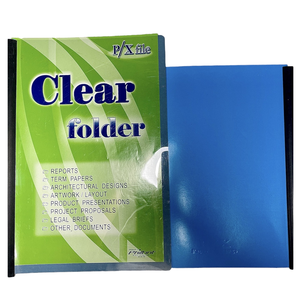 Clear Folder Long And Short L Folder Presentation With Slide Clear Cover