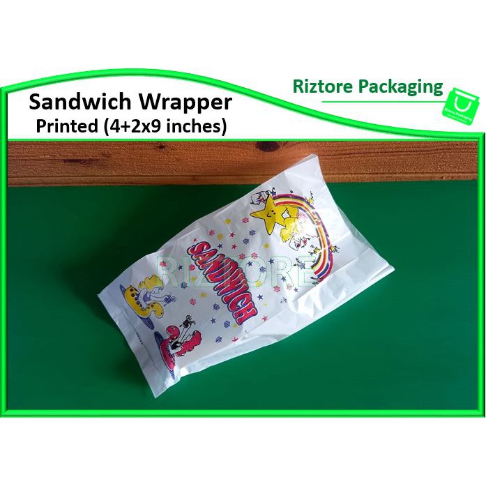 Sandwich 𝗪𝗿𝗮𝗽𝗽𝗲𝗿 (𝗣𝗹𝗮𝗶𝗻 / 𝗣𝗿𝗶𝗻𝘁𝗲𝗱 𝗱𝗲𝘀𝗶𝗴𝗻𝘀) | Shopee Philippines