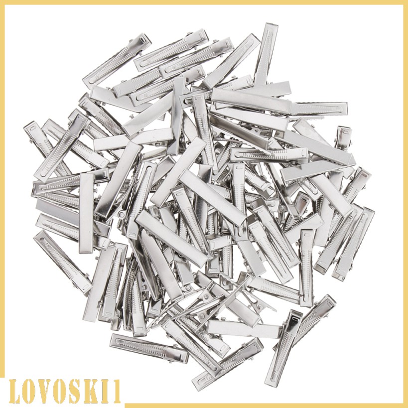 100pcs/50pcs Crocodile Blank Hair Slides Clip Bows Duckbill | Shopee ...