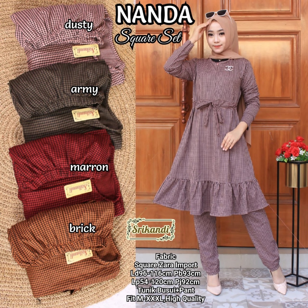 Nanda SQUARE Setting Very Beautiful KAK BY SRIKANDI | Shopee Philippines