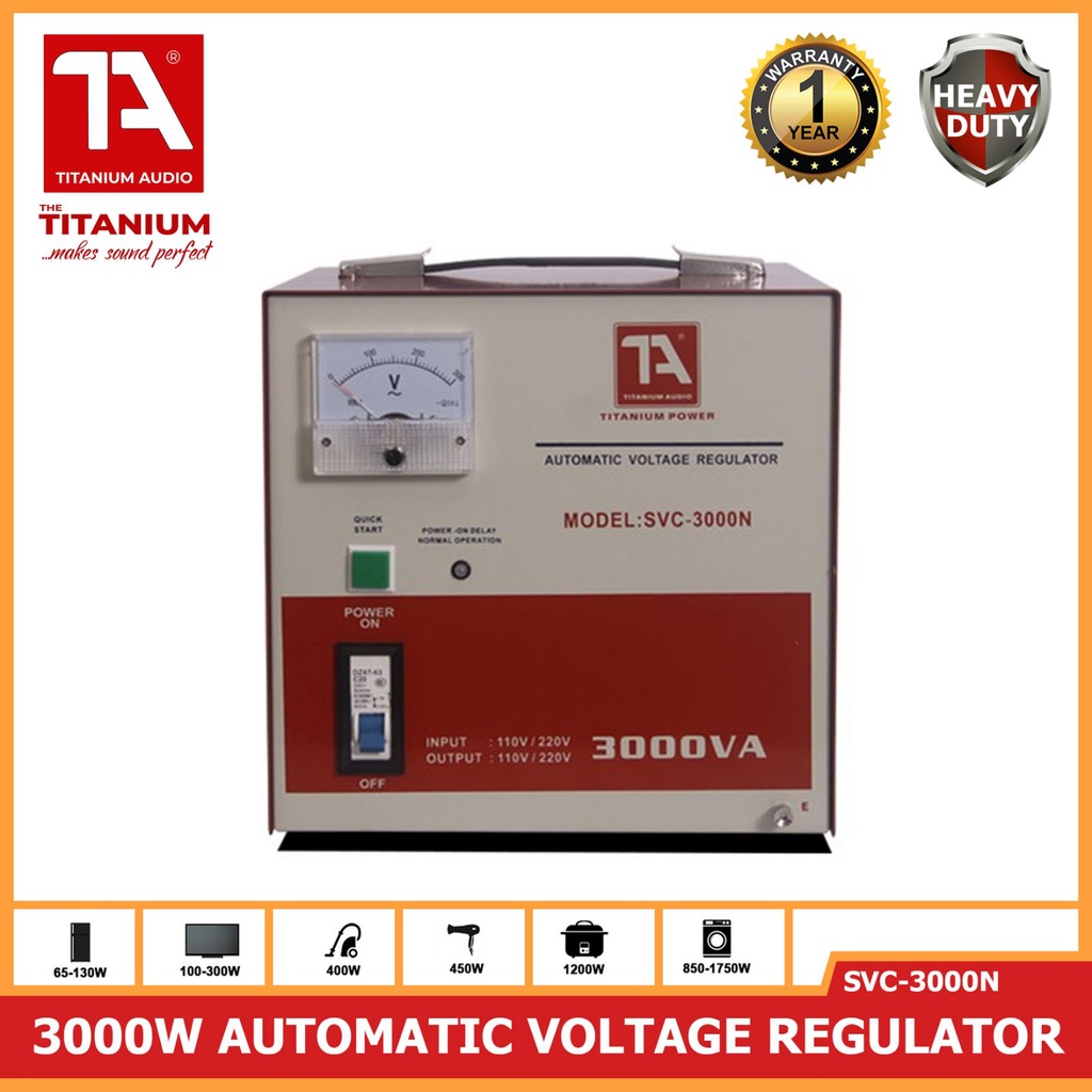 TITANIUM AUDIO SVC-3000N 3000VA AVR / TITANIUM POWER SVC-3000N AVR ...