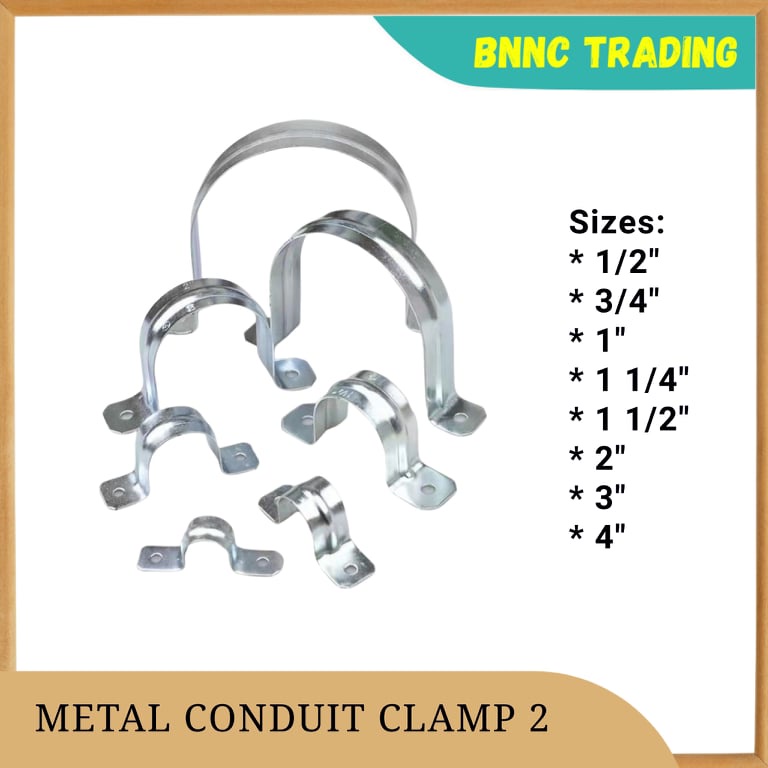 BNNC METAL CLAMP METAL / CONDUIT CLAMP ALL SIZES (1 HOLE & 2 HOLES ...