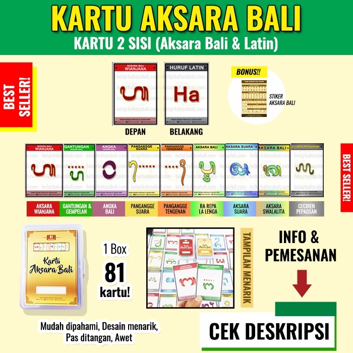 BALI AKSARA CARD (FLASH CARD) MAHIR | Shopee Philippines