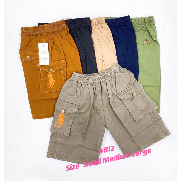 WiZiL 812Kids Plain Cargo Short With Side Pocket | Shopee Philippines