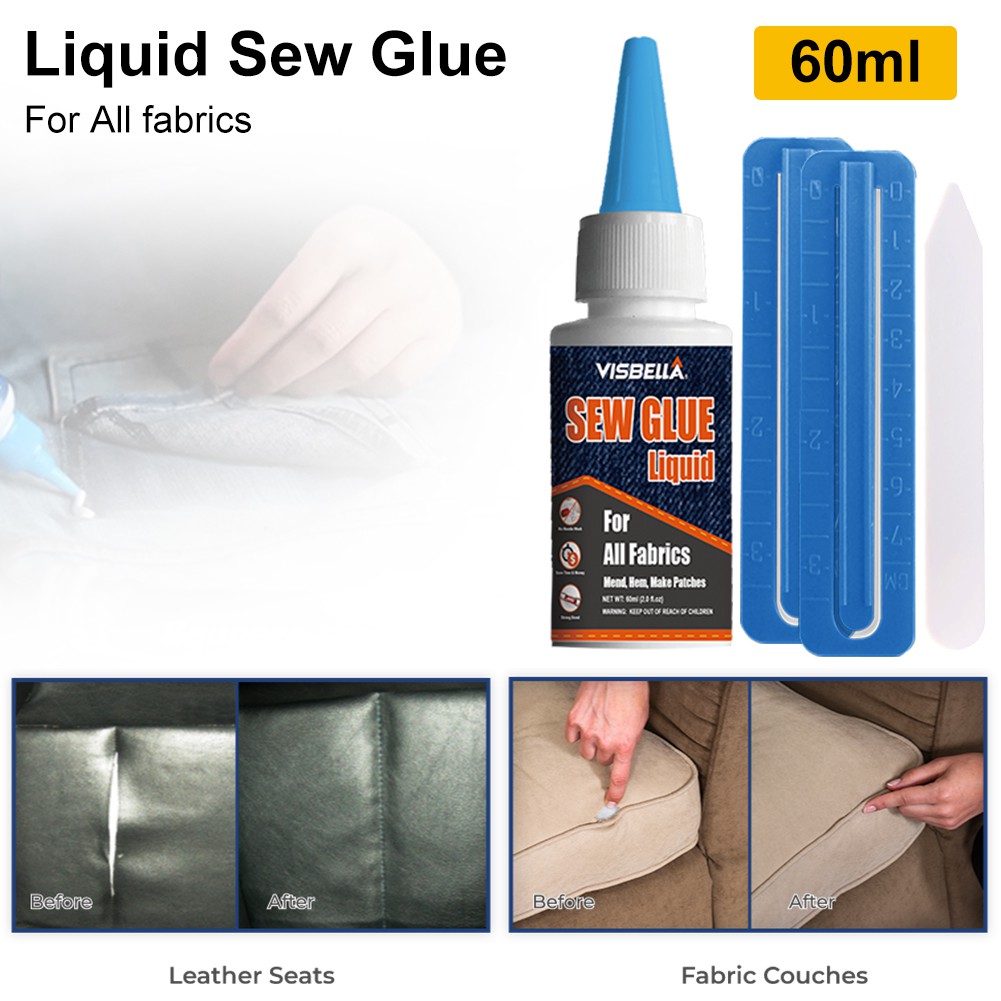 60ml suture glue liquid adhesive repair clothing denim leather fabric ...