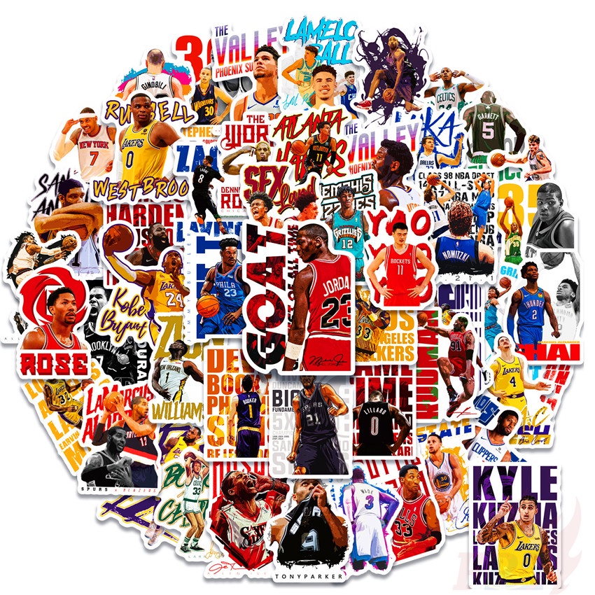 50Pcs/Set NBA Basketball Superstar Series 03 Mini Character Poster ...
