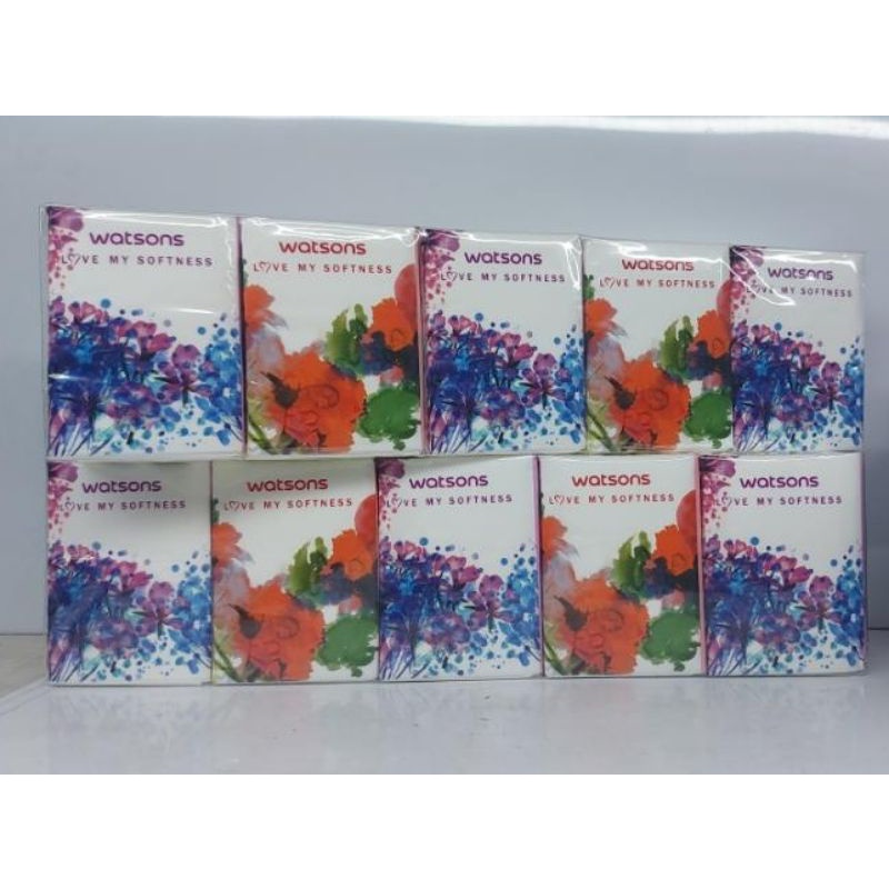 Watsons Love My Soft Travel Tissue 3ply 10packs | Shopee Philippines