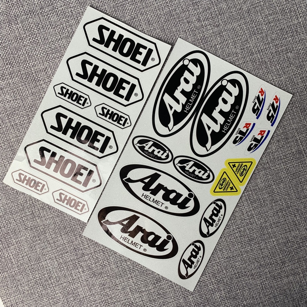 3M Reflective SHOEI Arai Helmet Sticker Waterproof Decal Motorcycle ...