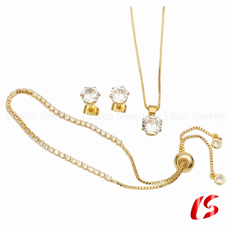 LS jewelry 24K Bangkok Gold Necklace Bracelet Earring Jewelry Set 65-4 ...