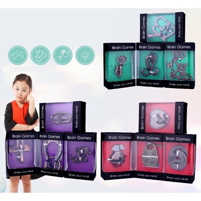 Japanese iron decoding Cast Puzzle toy, intellectual challenge ...