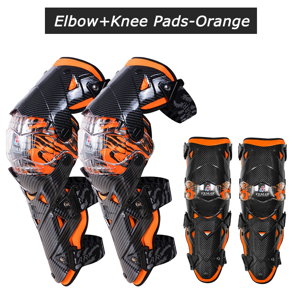 Vemar 4pcs Motorcycle Knee Brace Pad MX MTB DH ATV Motocross Knee Guard ...