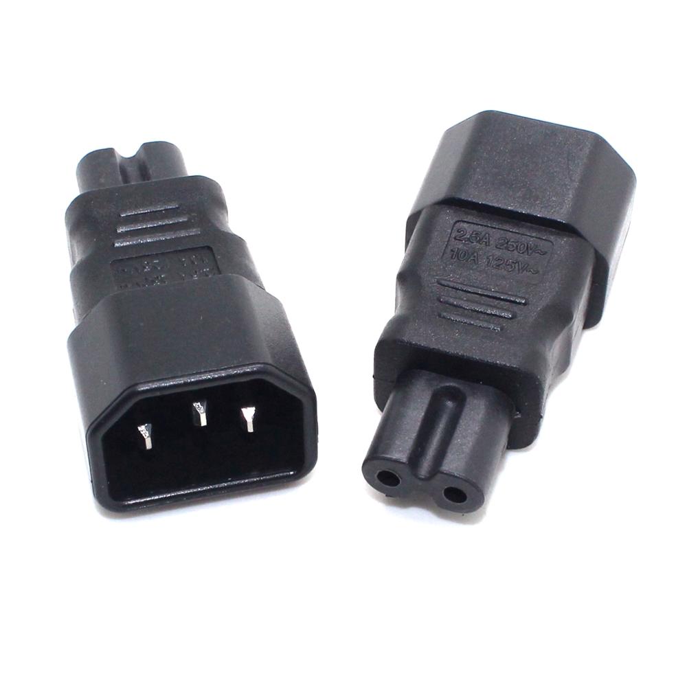 IEC 320 C14 To C7 Conveter 10A 250V, Connect C13 To C8 AC Plug Adapter ...
