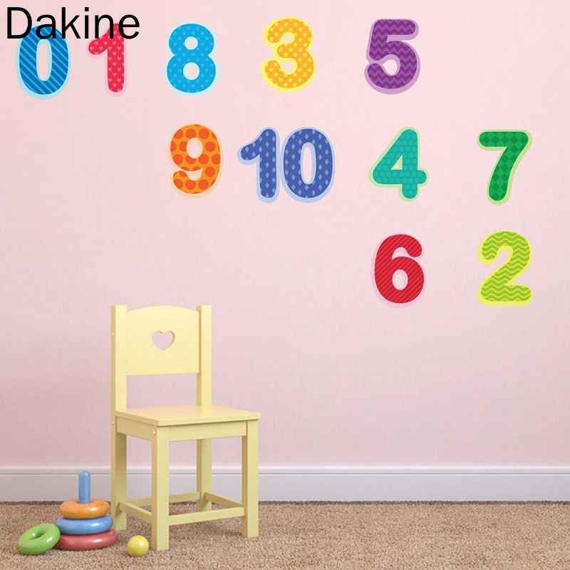 Dakine Colorful Numbers Wall Decals for Kids Home Playroom Learning ...
