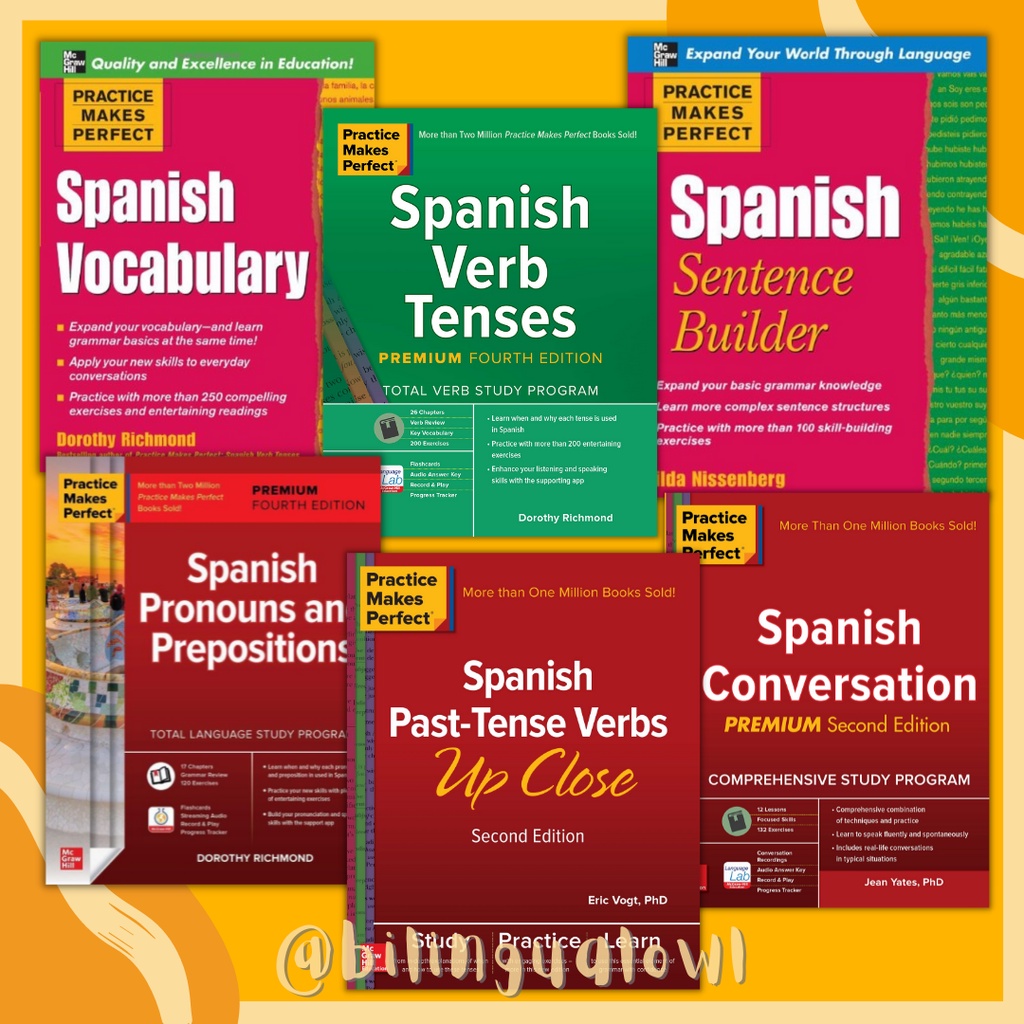 Spanish Vocabulary Language Books (Practice Makes Perfect) | Shopee ...