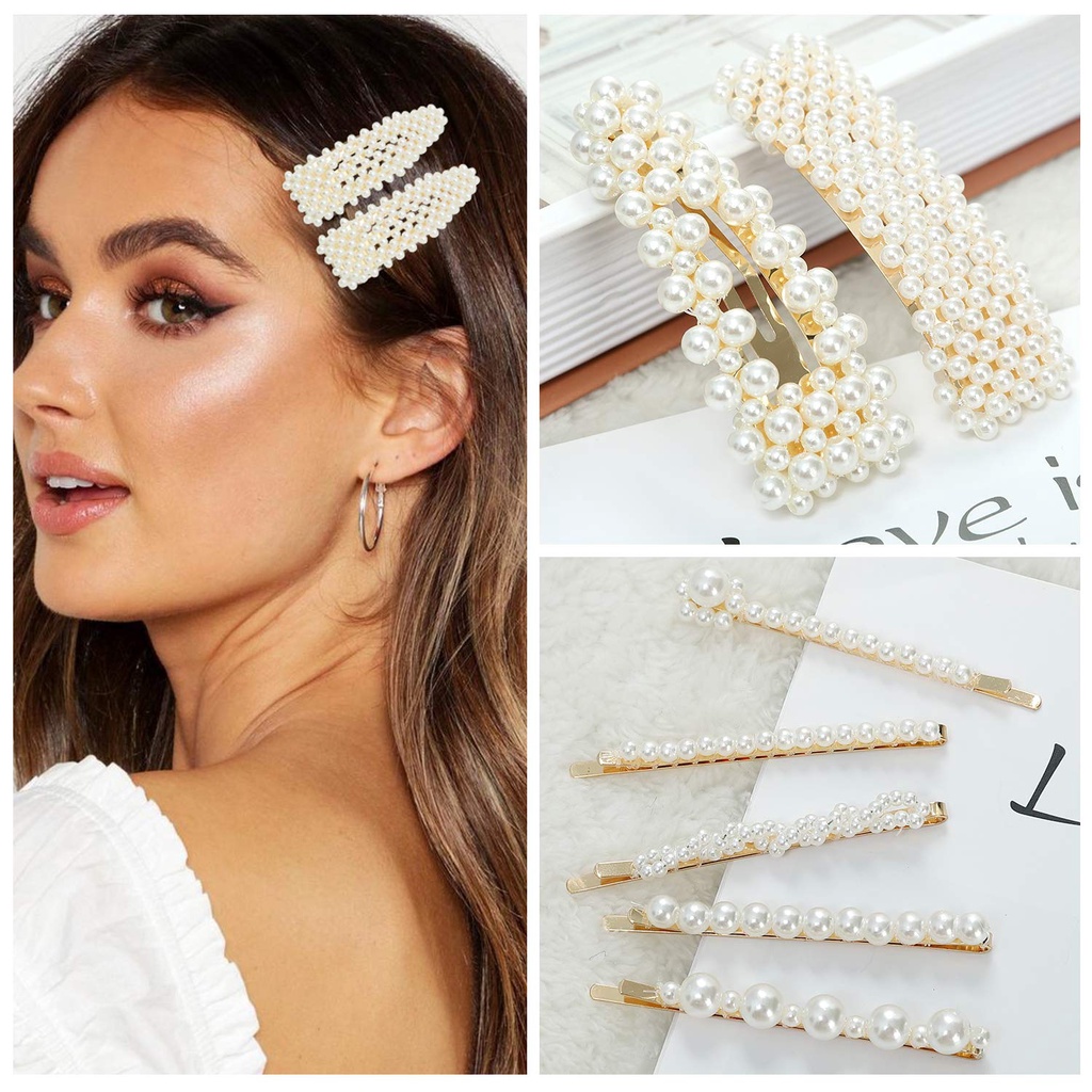 Pearl Hair Clips Large Hair Clips Barrette Hair for Women Girls Fashion ...