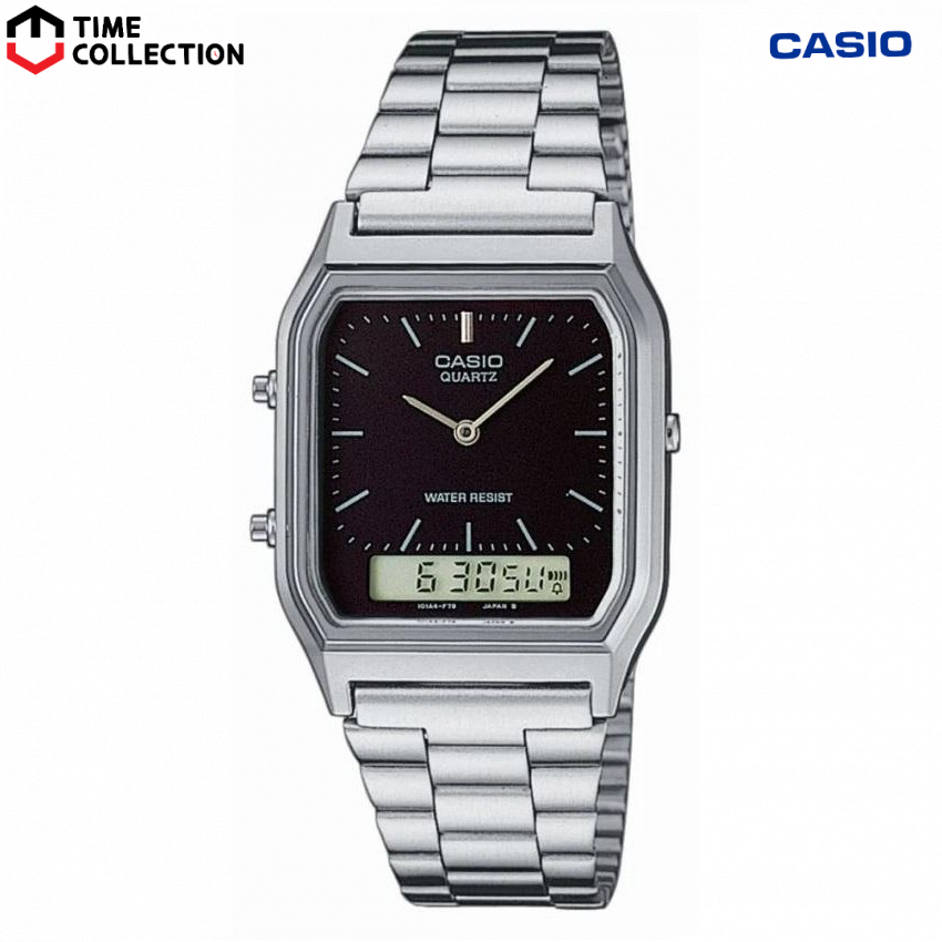 Casio AQ-230A-1DMQD Digital Analog Stainless Steel Strap Watch | Shopee ...