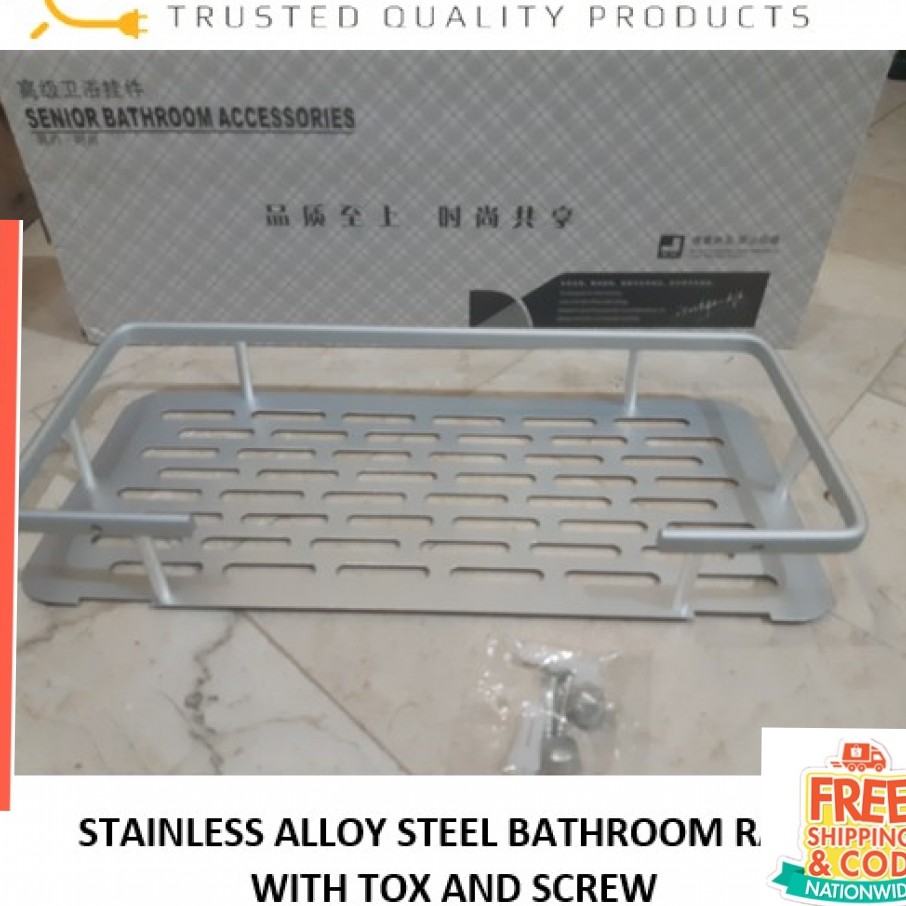 1 Layer Bathroom Rack Stainless Steel Alloy (Per pc) | Shopee Philippines