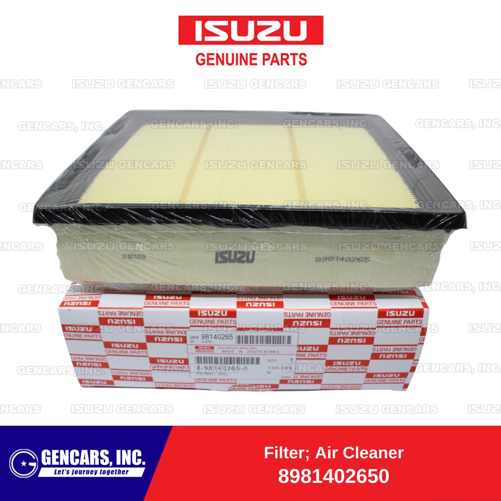 Isuzu Filter; Air Cleaner MuX, Dmax (8981402650) (Genuine Parts ...