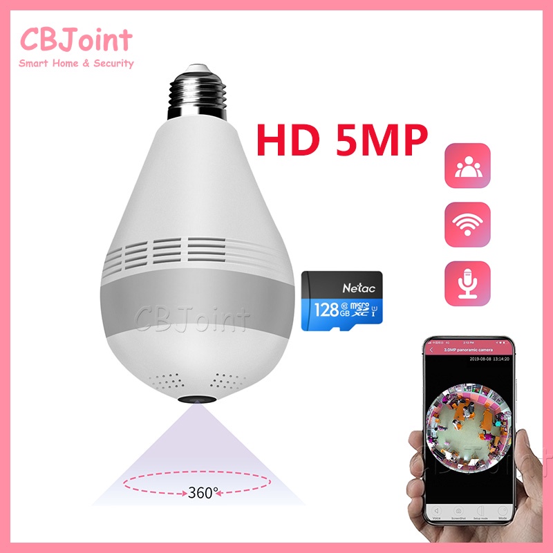 V380 Pro CCTV Wireless CCTV 5MP Bulb CCTV WIFI CCTV Fish eye Camera ...