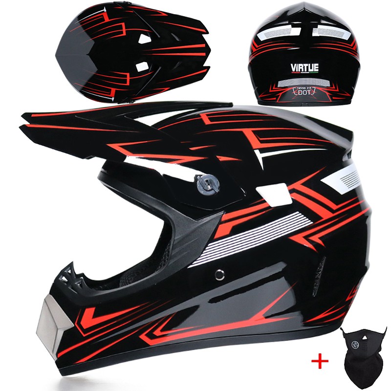 Motorcycle helmets, full face helmets Multi-colored Index lady half ...