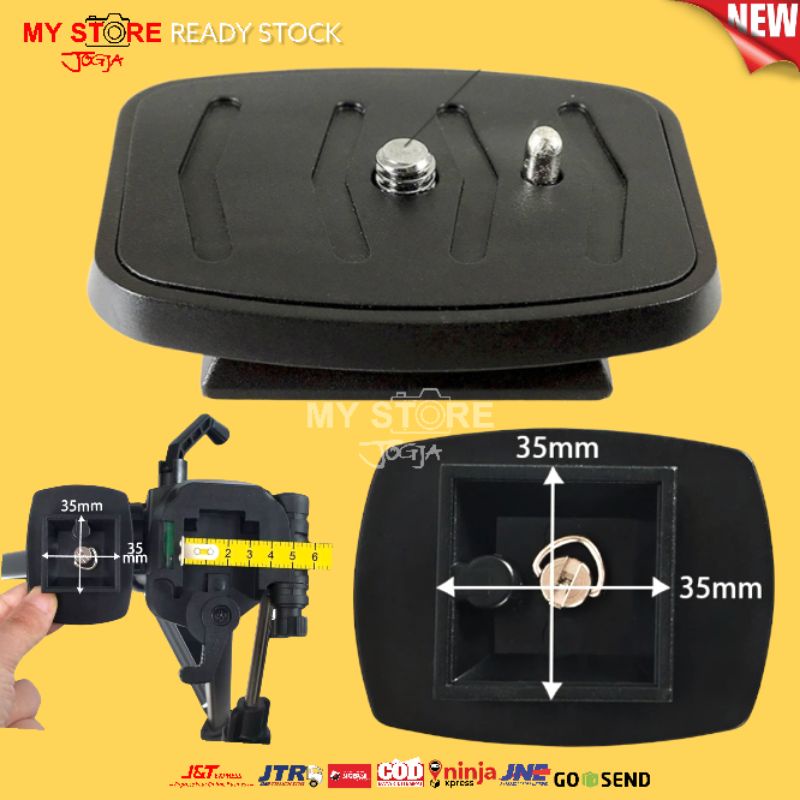 Quick Release Plate 3.5cm x 3.5cm Tripod Excell Promoss Weifeng WT-3520 3520 WT3150 WT-3150 WT ...