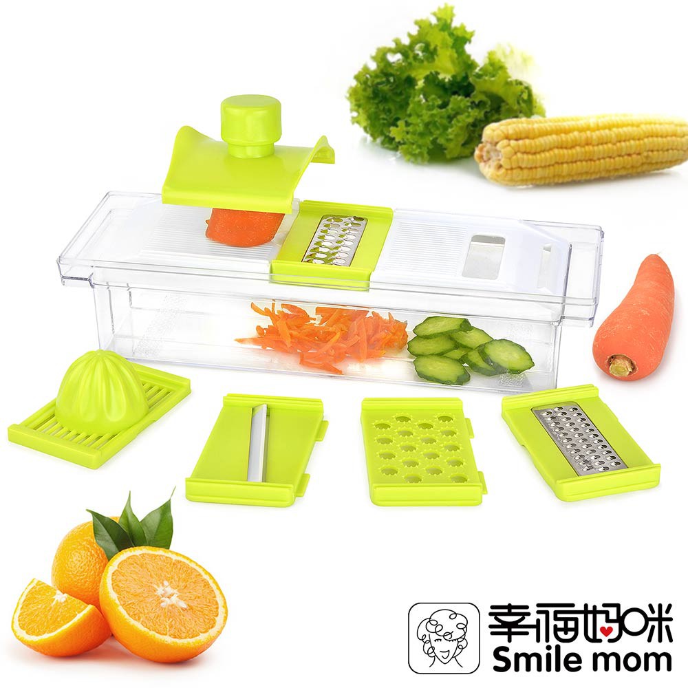 Penyagat sayuran 5 in 1 Vegetable Grater Cutter Slicer with Storage Box ...