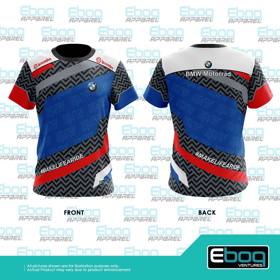 [Ready Stock] Tshirt BMW Brembo Sublimation / Shirt BMW Microfiber Eboq ...
