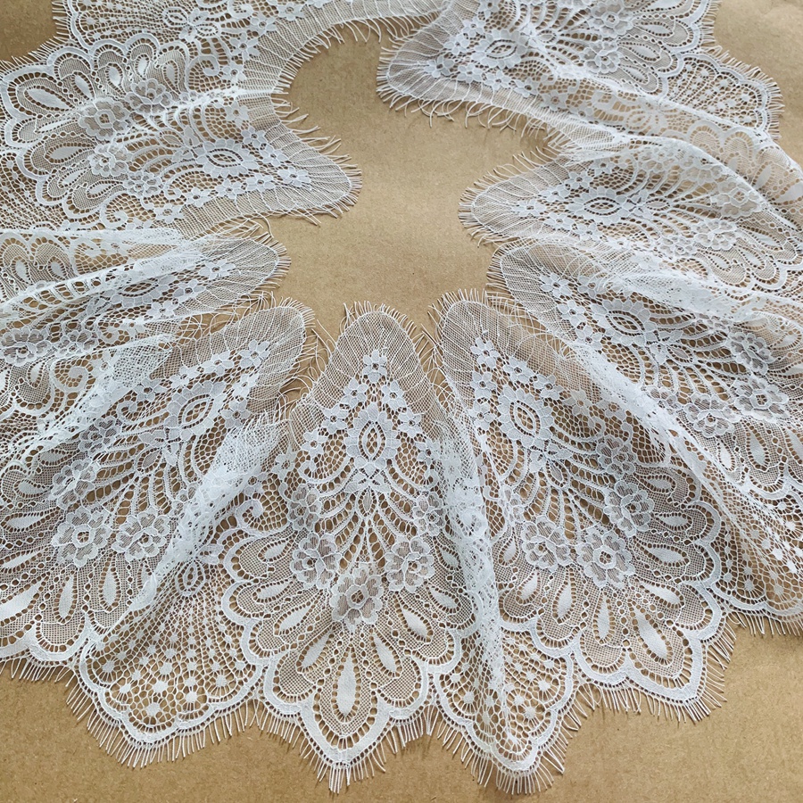3 meter Price 28CM Scallop Trimming Lace Eyelash Border Lace Sewing on ...