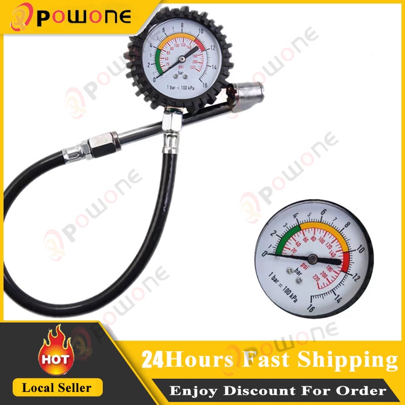 Tire pressure test table pointer hose tire pressure gauge car ...