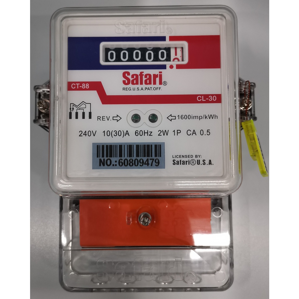 Safari Electric Meter CT88, KWH Meter, Sub meter - CT88 | Shopee ...