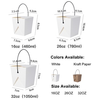 10pcs PH Based Rice in a Box w/ Handle /Takeout box handle Noodles ...